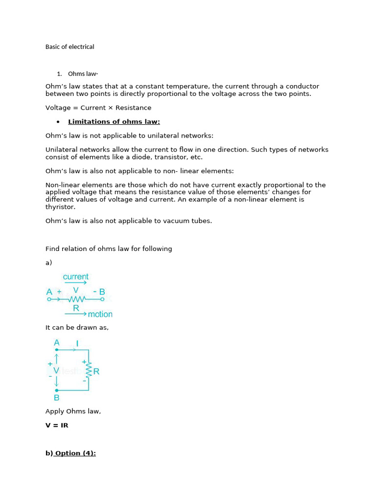Basic of electrical | PDF