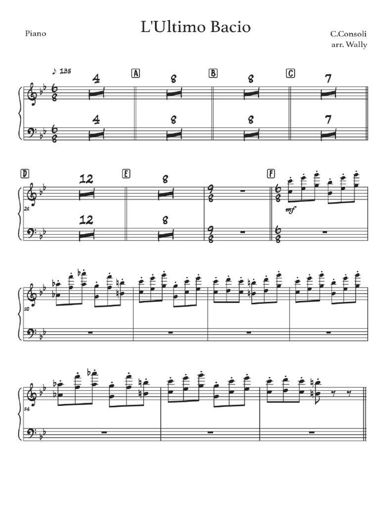 L'Ultimo Bacio - Piano | PDF