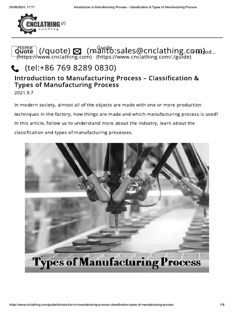 Introduction To Manufacturing Process - .. | PDF