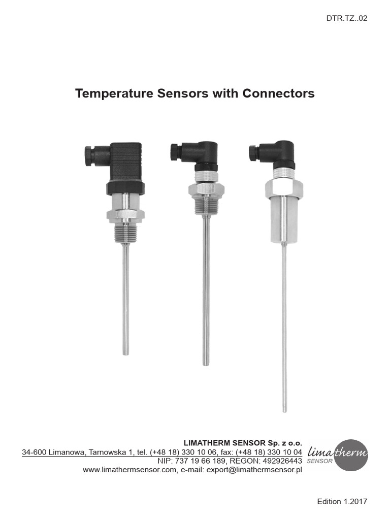 DTR - Temperature Sensors With Connectors | PDF | Electrical Connector ...