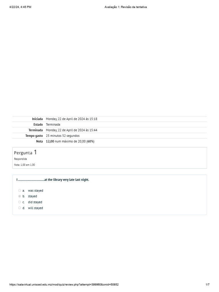 Avaliação 1 - Ingles Merc | PDF | Grammar | Linguistics