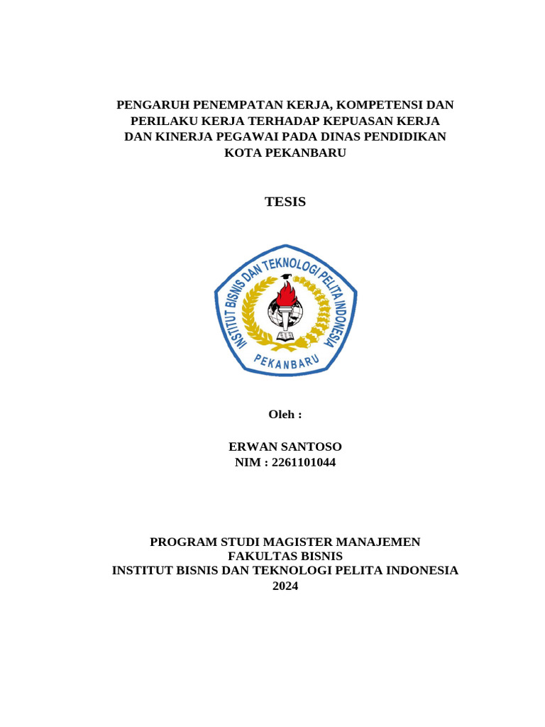 Contoh Proposal Riset SDM 1 | PDF