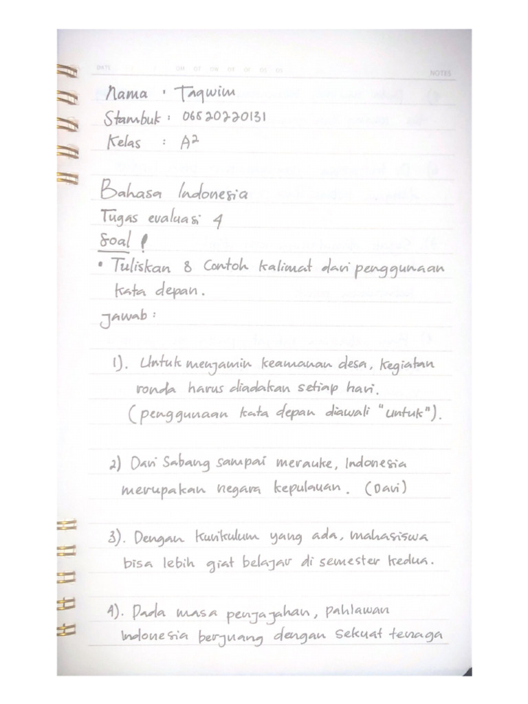 Bahasa Indonesia Tugas Evaluasi 4 | PDF