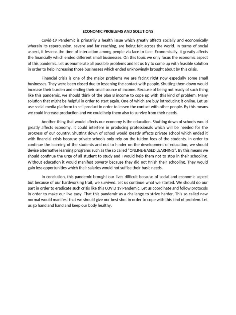 Economic Problems and Solutions - Aubrey | PDF | Economies