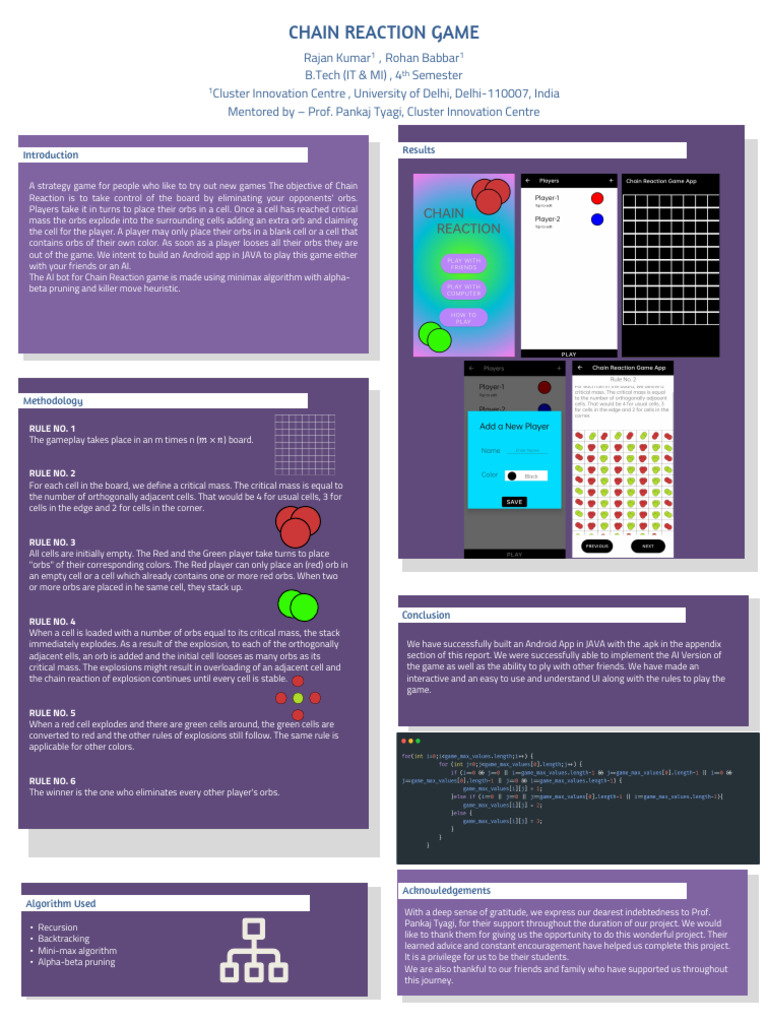Chain Reaction Game: Rules & App Development | PDF | Applied ...