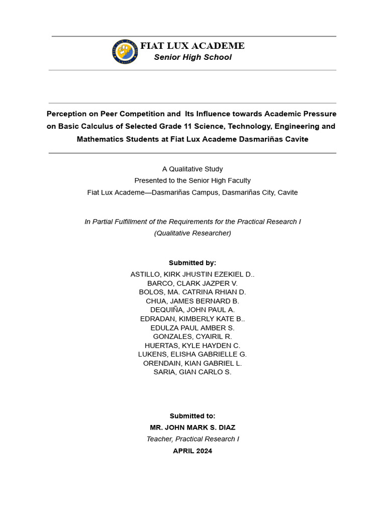 PR-1-RESEARCH-CHAPTER-1 | PDF | Self Esteem | Behavioural Sciences