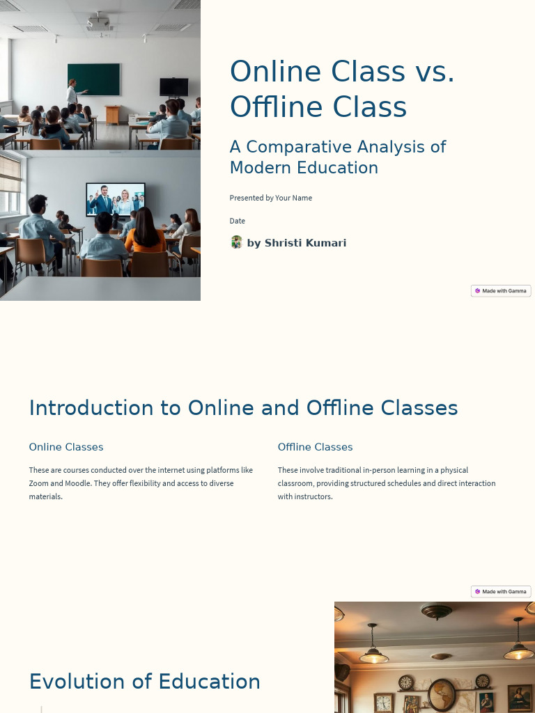 Online Class Vs Offline Class | PDF | Educational Technology | Learning