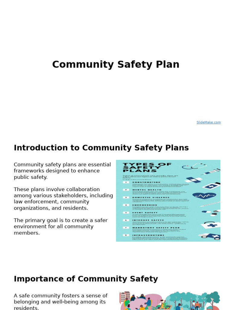 Community Safety Plan Overview | PDF | Emergency Management | Community
