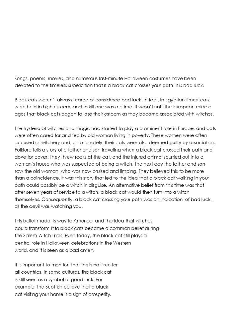 Black Cats | PDF | Witchcraft | Folklore