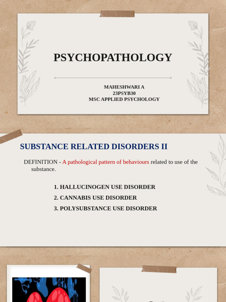 Psychopathology Mahi 072120 | PDF | Mental Disorder | Substance Use ...