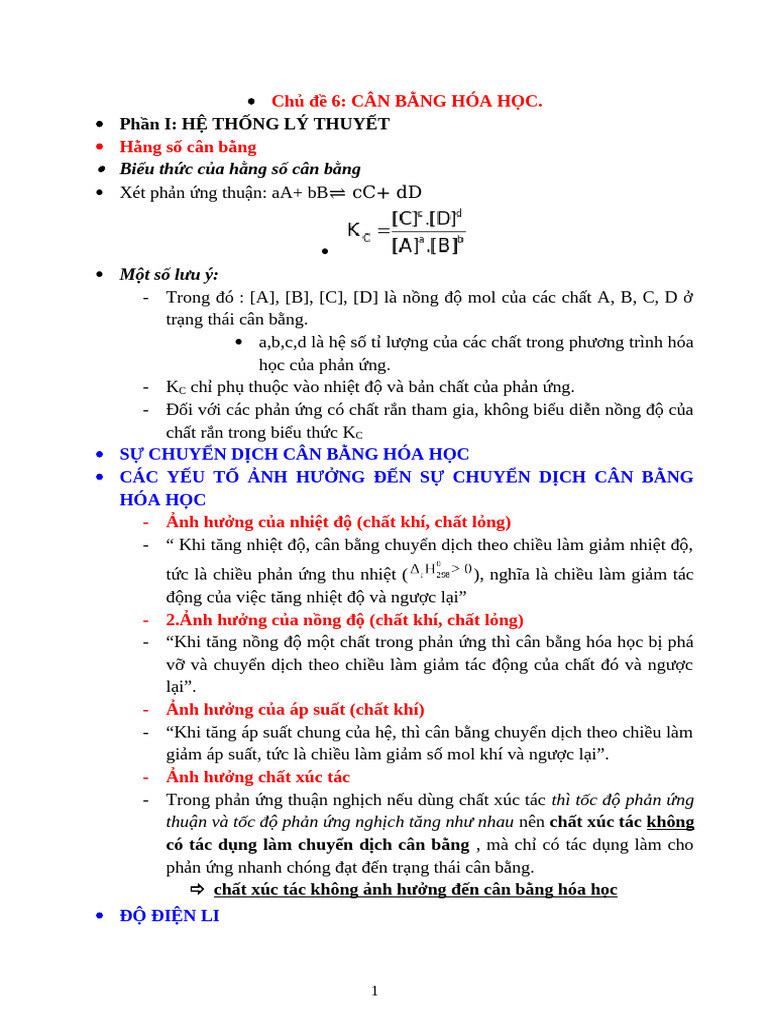 CD6 Can Bang Hóa Học R | PDF