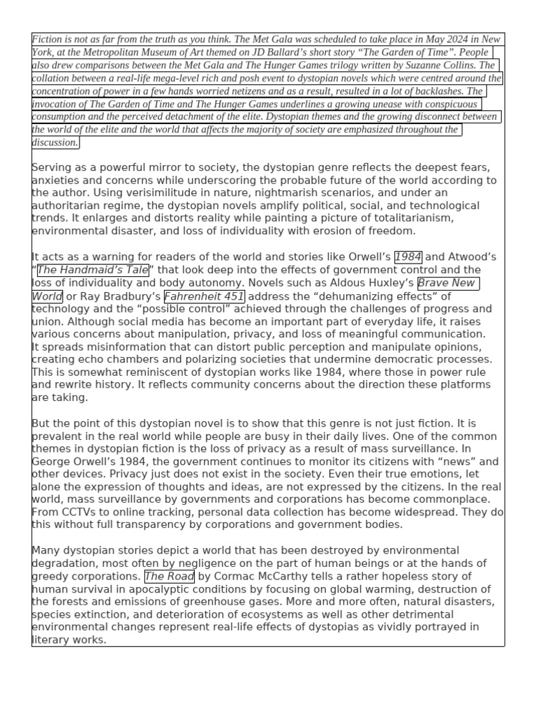 Dystopia Reading | PDF | Dystopia | Utopian And Dystopian Fiction