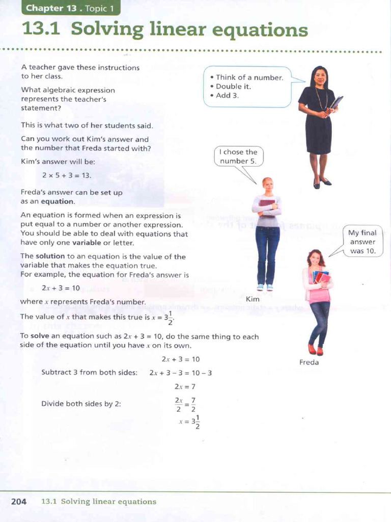 Linear Equations 1 | PDF