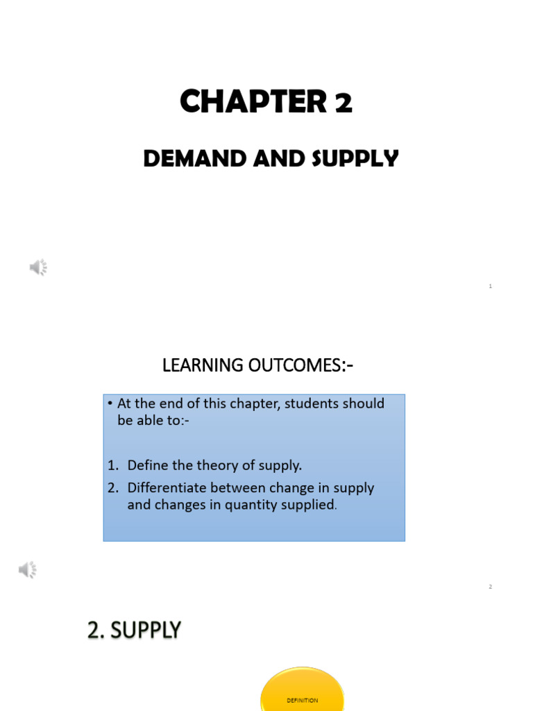 Chapter 2 WEEK 2 PART 2 | PDF | Supply (Economics) | Prices