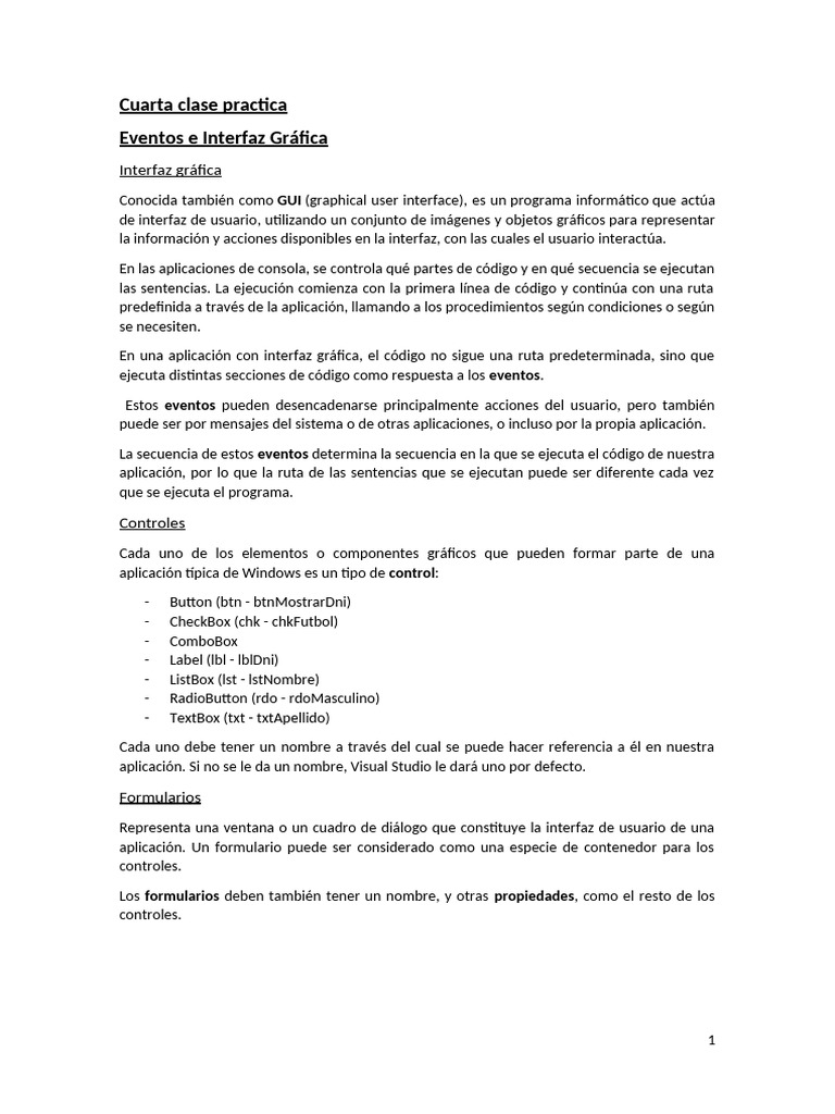 4 - Cuarta Clase Practica (FORM) | PDF | Interfaces gráficas de usuario | Interfaz de usuario