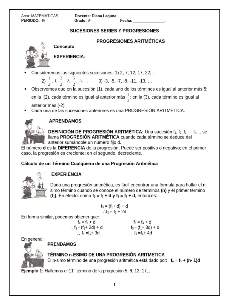 Grado 9 Sucesiones Series y Progresiones | PDF | Aritmética | Secuencia