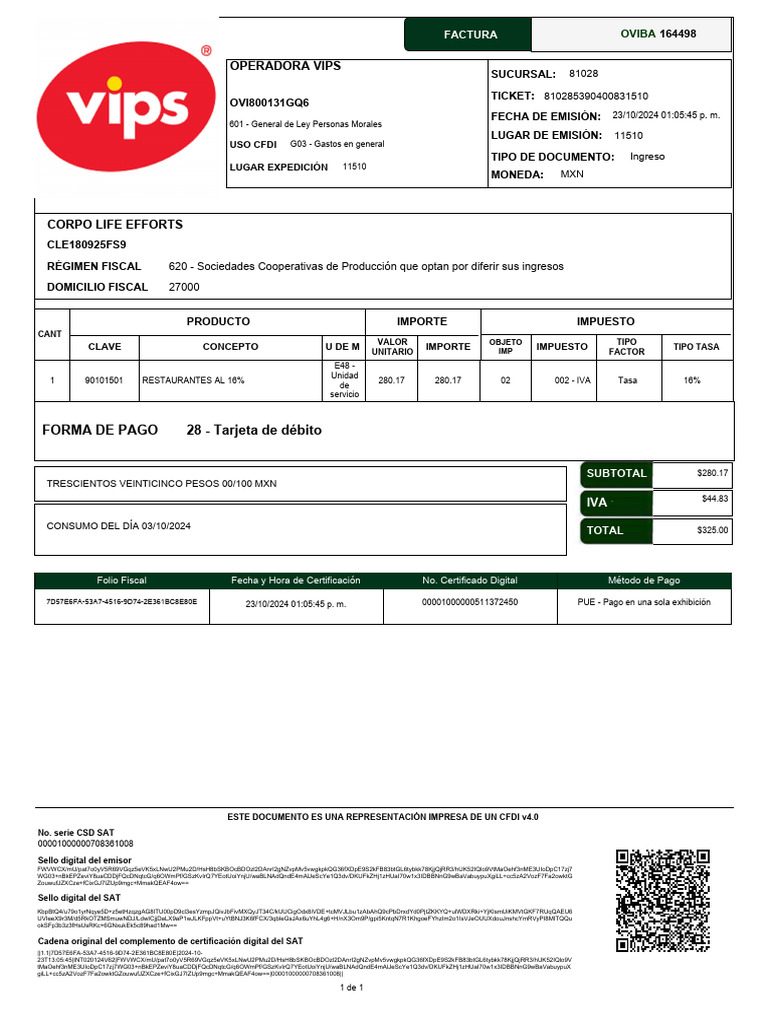 Vips 325 | PDF | Impuestos | Dinero