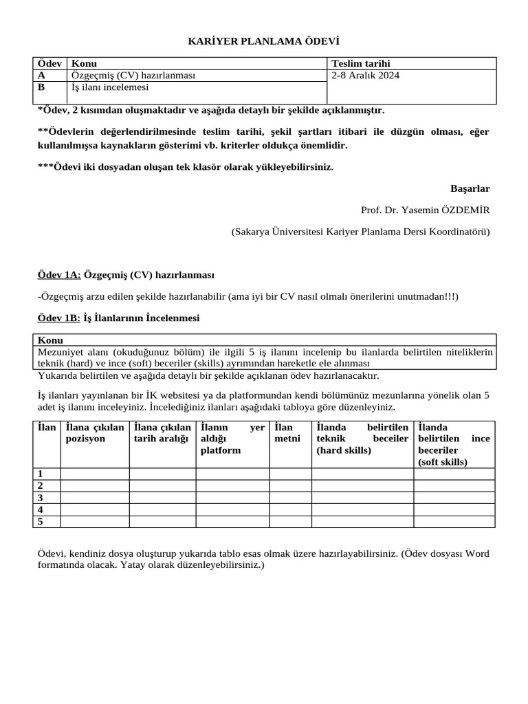2024 Guz KP Univ Ortak Dersi Odevi | PDF
