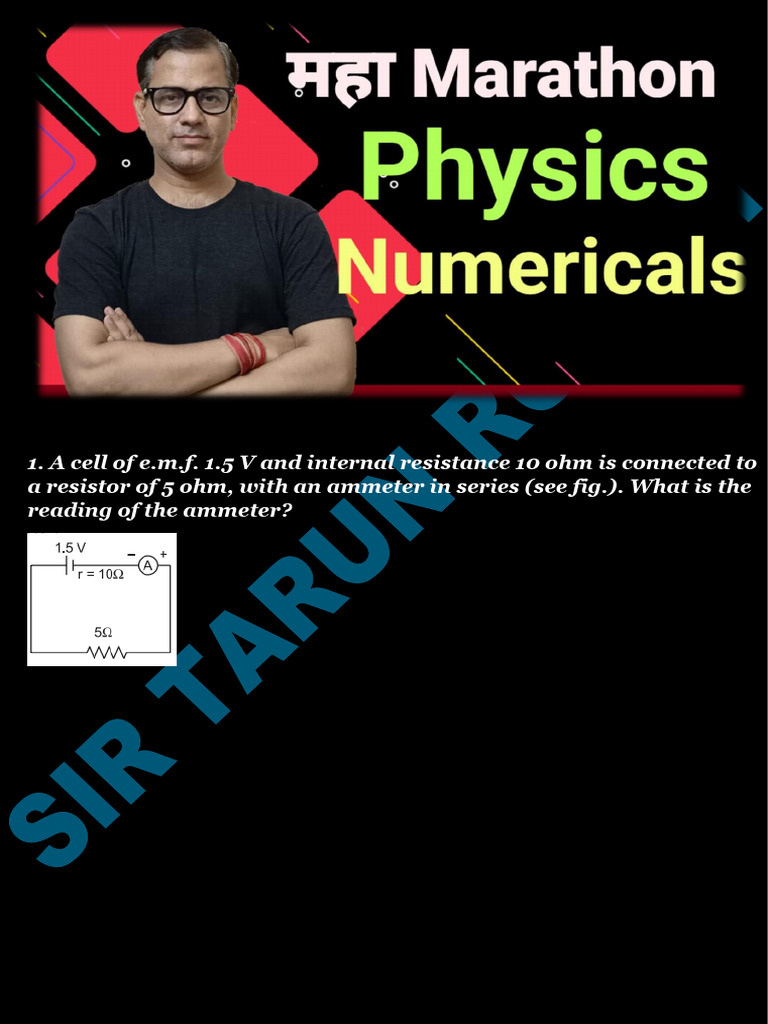 Most Important Numericals Physics 2024 | PDF | Latent Heat | Electrical ...