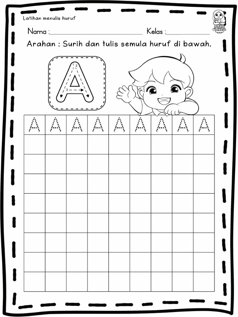 Latihan Tulis Huruf Besar 1 | PDF