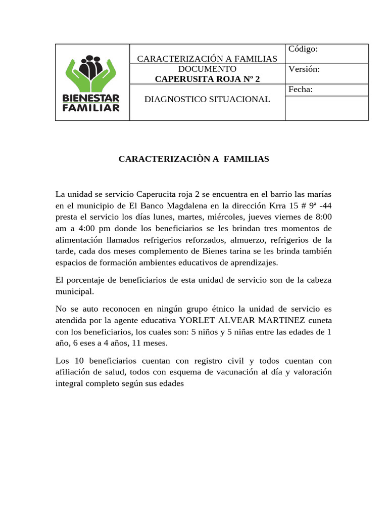 FUNDACION ESPERANZA Diagnostico Yorlet Nuevo | PDF | Aprendizaje ...