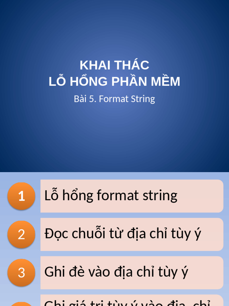 Bài 5. Format String | PDF