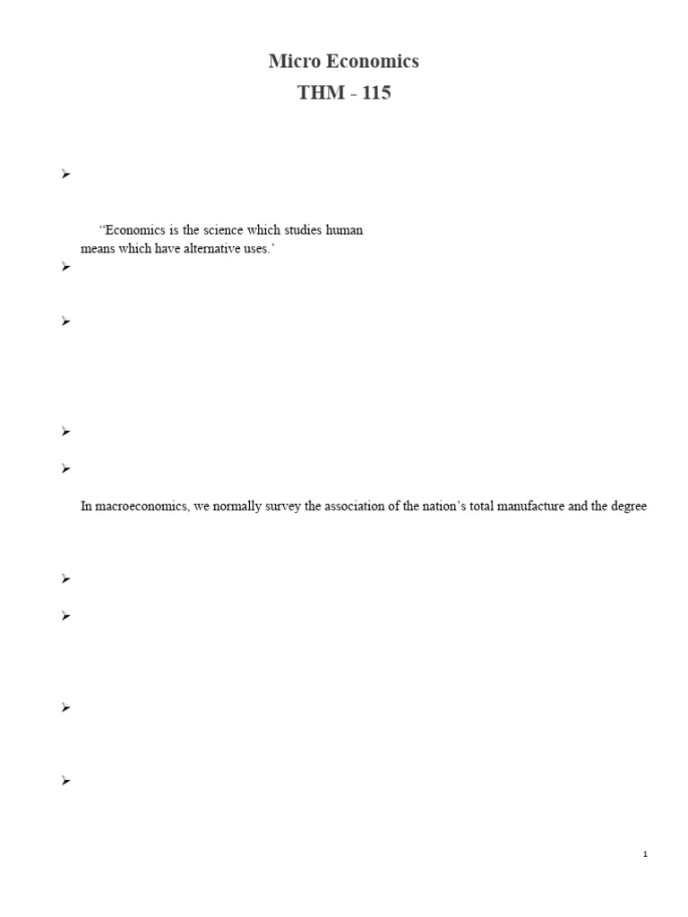Viva Doc On Micro Economics THM 115 | PDF | Utility | Demand