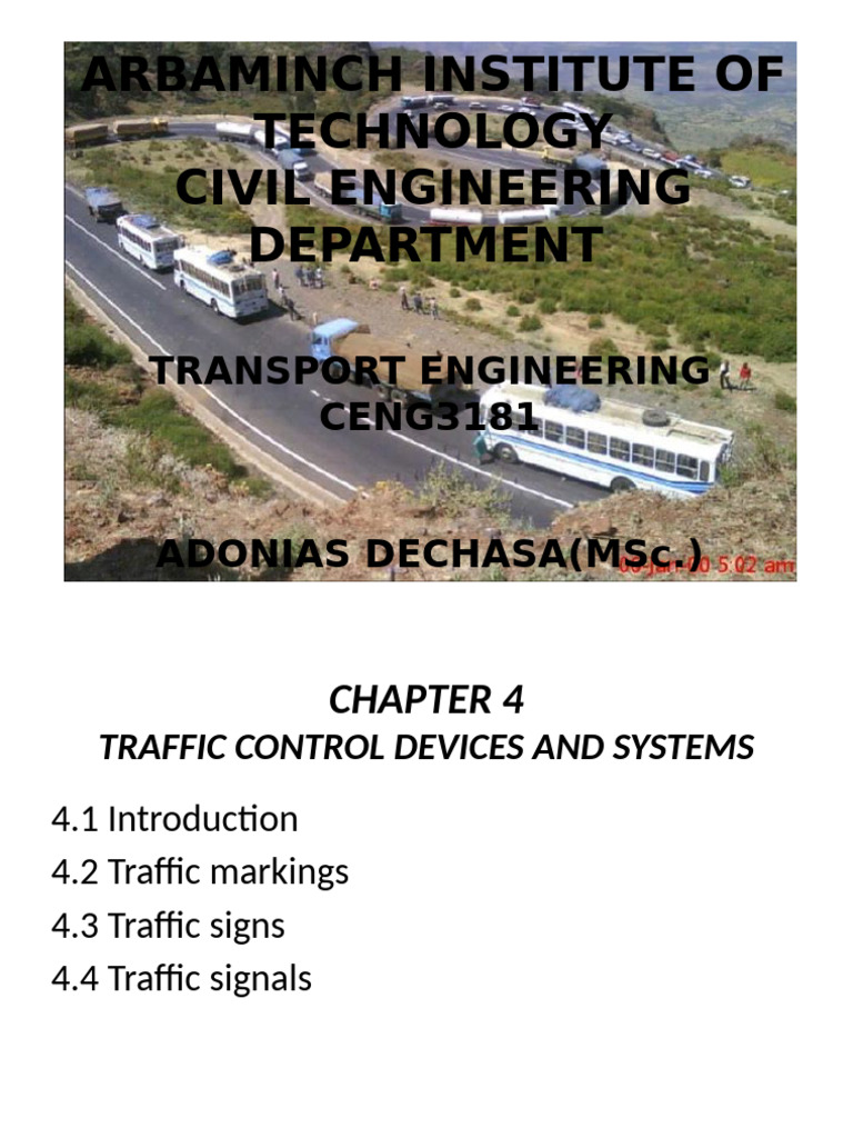 Chapter Four Traffic Control Devices and Systems | PDF | Traffic ...