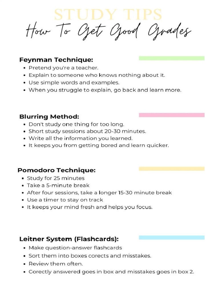 Getting Good Grades | PDF