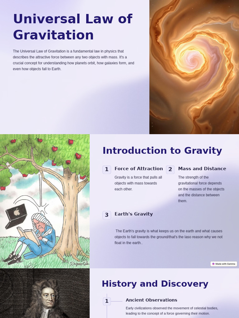 Universal Law of Gravitation | PDF | Gravity | Force