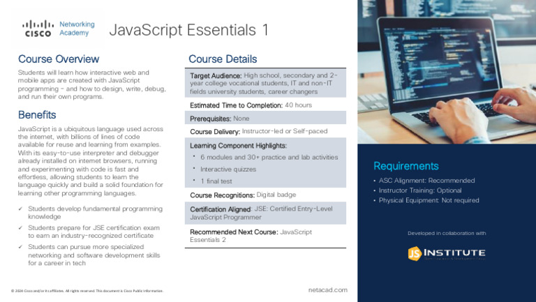 Javascript Essentials 1 v1 0 Overview | PDF | Java Script | Computer Programming