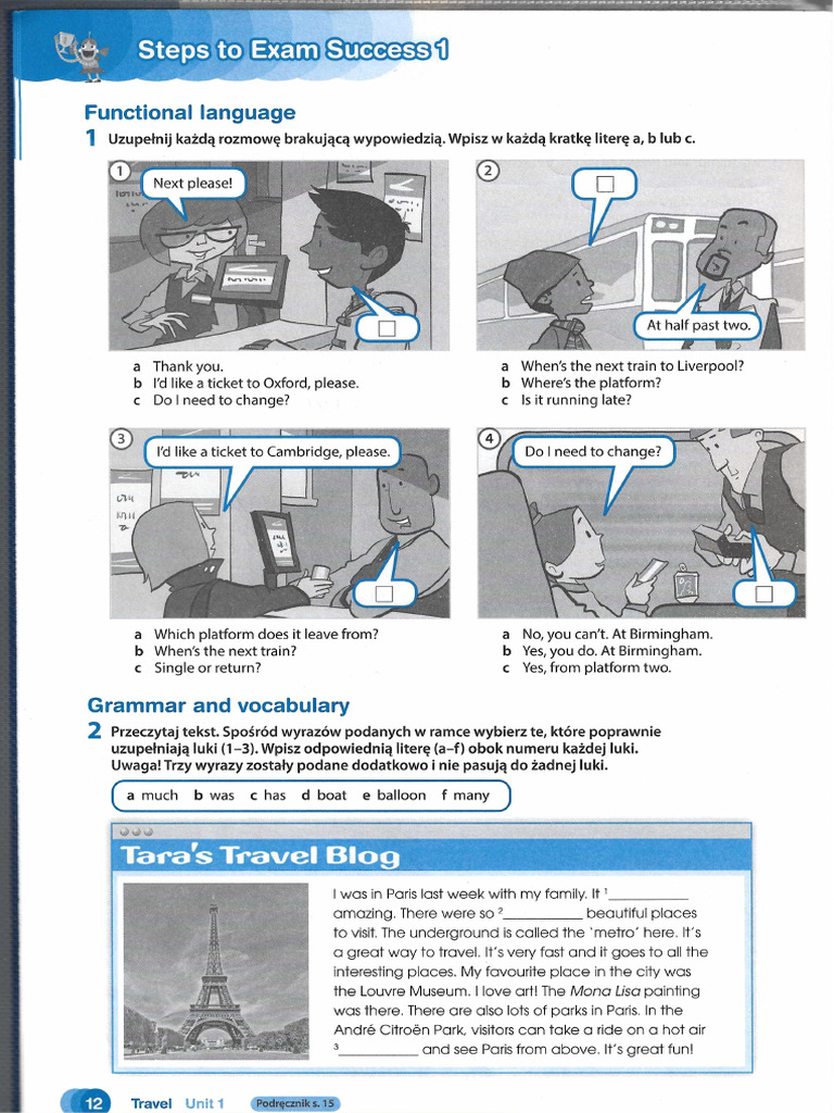 Unit 1 Steps Plus - Ćwiczenia | PDF