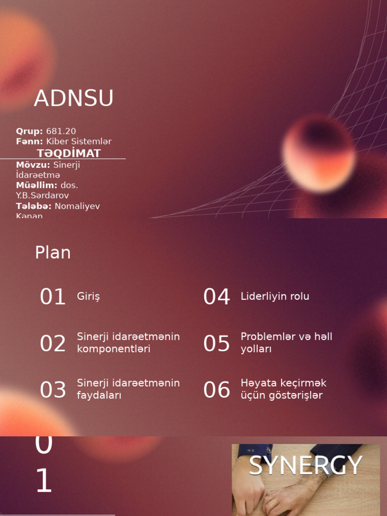 Adnsu: Təqdimat | PDF