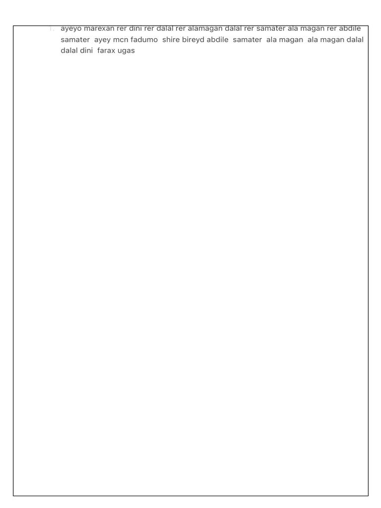 Ayeyo Marexan Rer Dini Rer Dalal Rer Alamagan Dalal Rer Samater Ala… | PDF