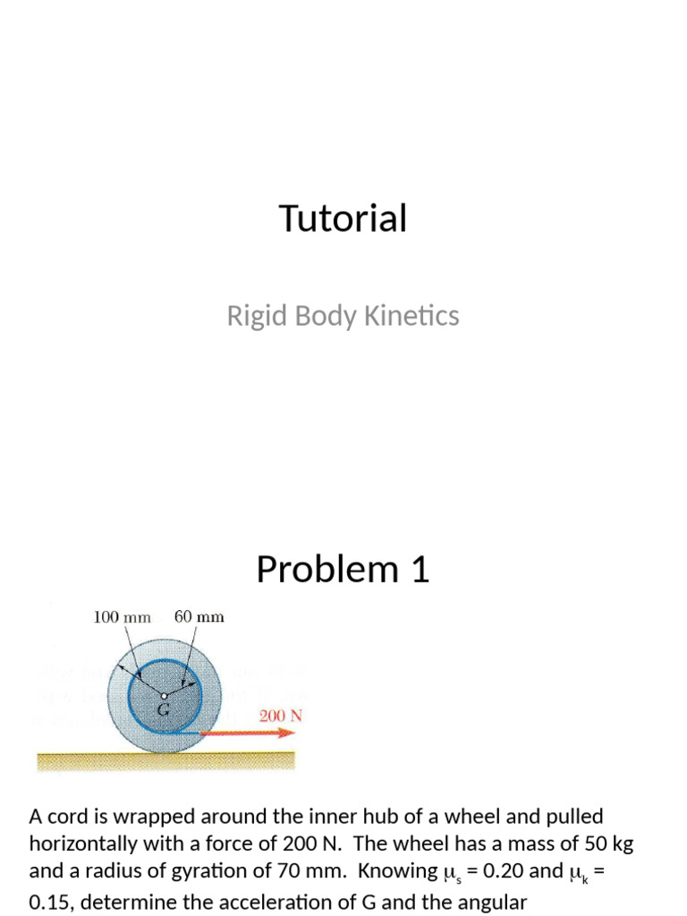 Tutorial Kinetics | PDF