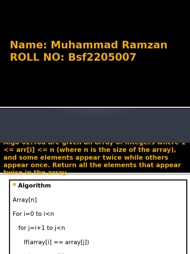 Algo 02 and 03 M Ramzan | PDF | Computer Programming | Algorithms And Data Structures