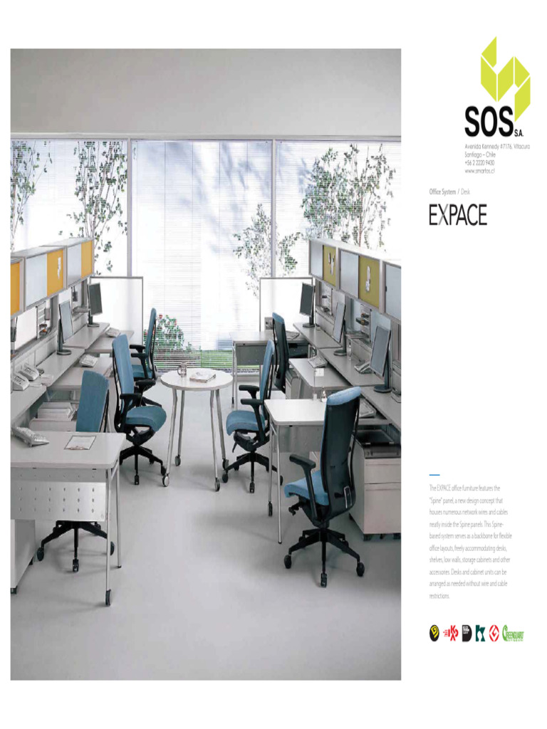 EXPACE Spine: Flexible Office Furniture System | PDF | Desk | Cabinetry