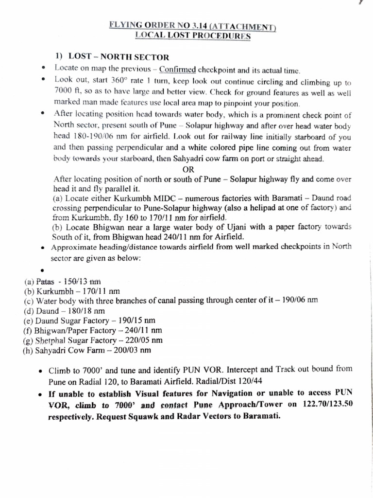 Local Lost Procedure | PDF | Aviation | Navigation