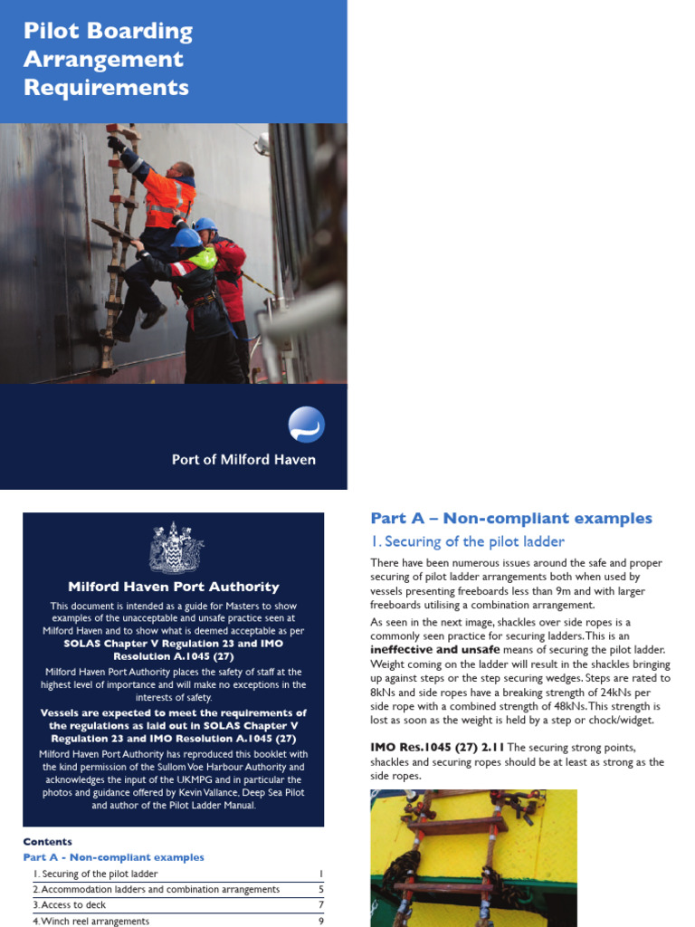 Pilot Ladder Safety Guidelines | PDF | Shipping