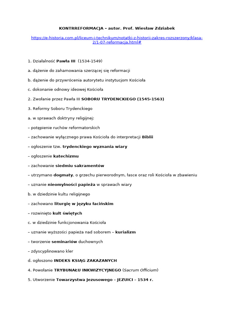 KONTRREFORMACJA | PDF
