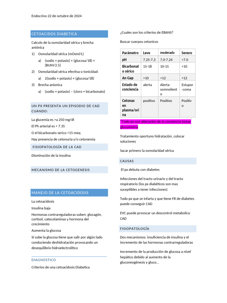 Cetoacidos Diabetica | PDF | Medicina CLINICA | Páncreas Endocrino