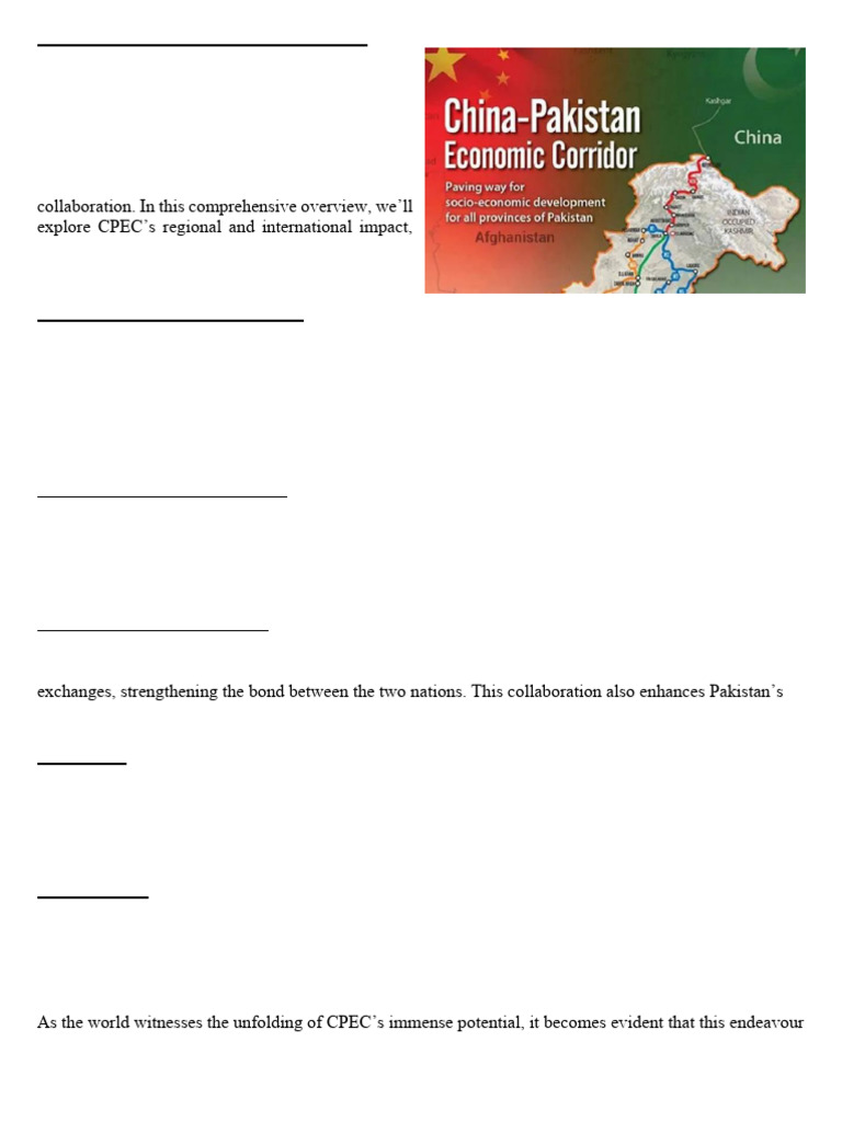 CPEC- What, Why, How | PDF | Pakistan | Economies