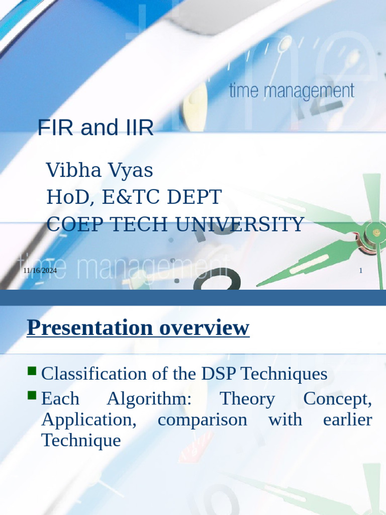 FIR and IIR | PDF | Algorithms | Digital Signal Processing