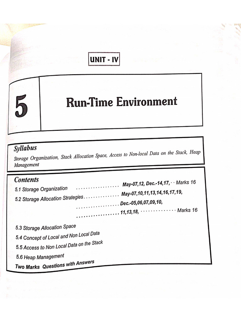 Compiler Design Unit 4 | PDF