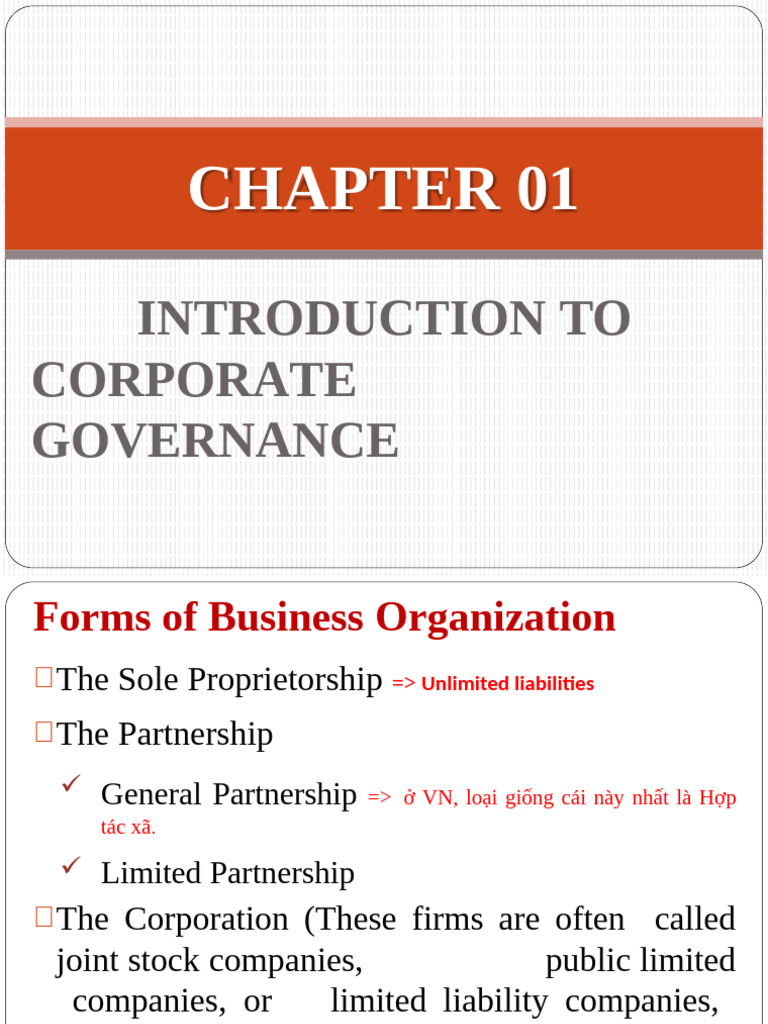 C01 - Introduction To CG | PDF | Corporate Governance | Stocks