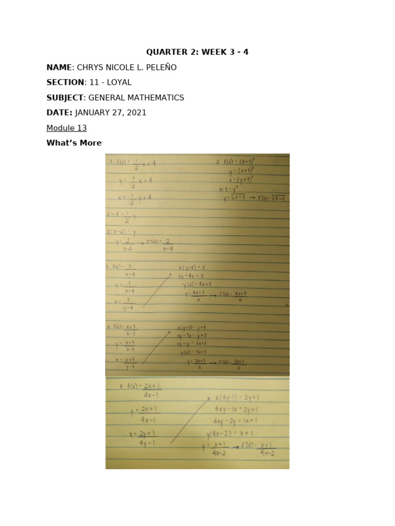 Q2 Week 3 and 4 General Mathematics | PDF | Teaching Methods & Materials | Computers