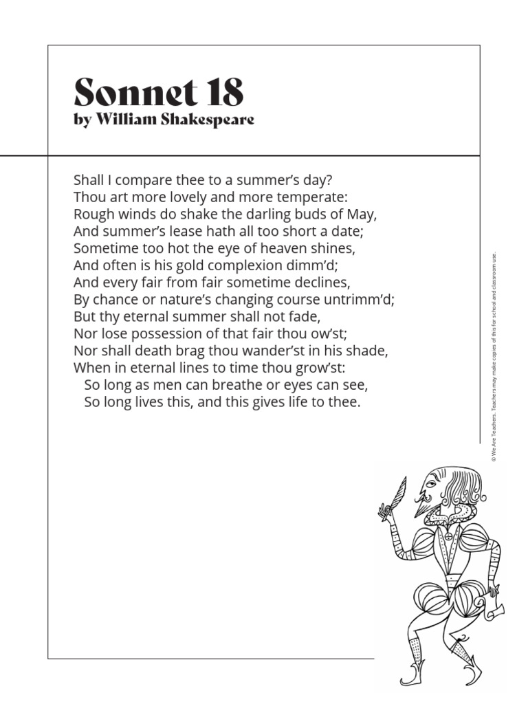 Shakespeare's Love Poems: Sonnet 18 & Venus | PDF