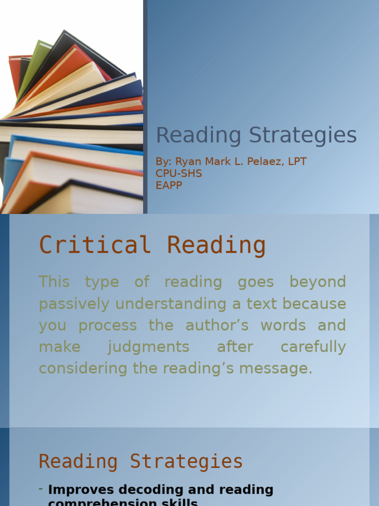 Reading Strategies 2024 2025 | PDF