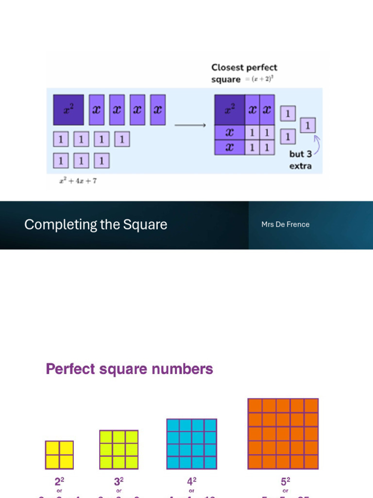Completing The Square | PDF