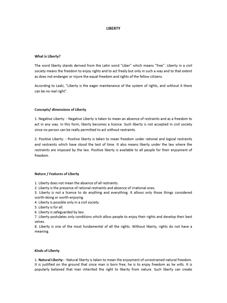 Liberty | PDF | Liberty | Rights